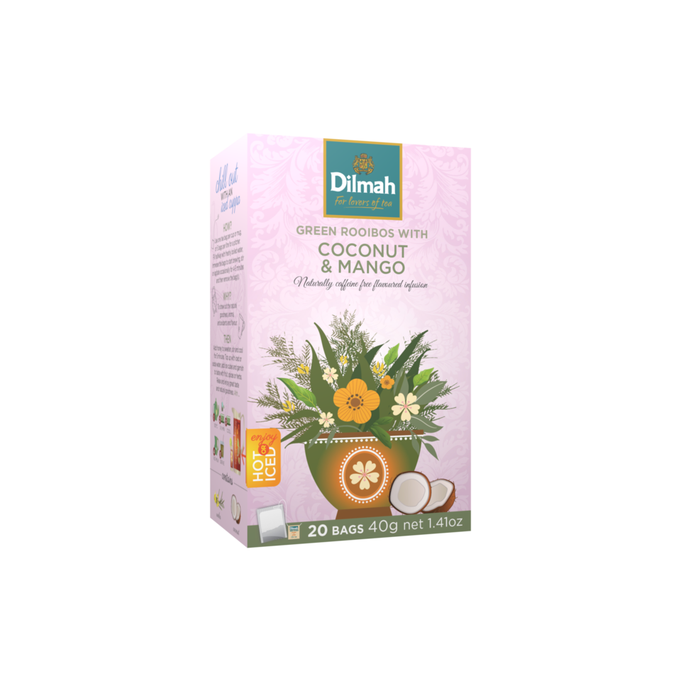Green Rooibos Coconut & Mango Tea | Buy Rooibos Tea Australia – Dilmah ...