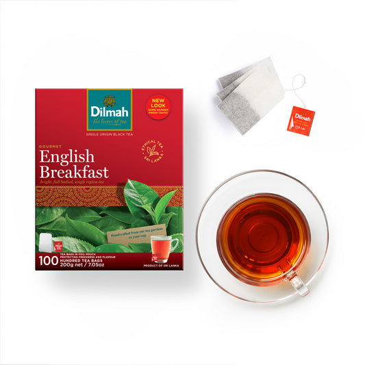dilmah gourmet english breakfast 100 tea bags in foil pouch sku a80103 ...