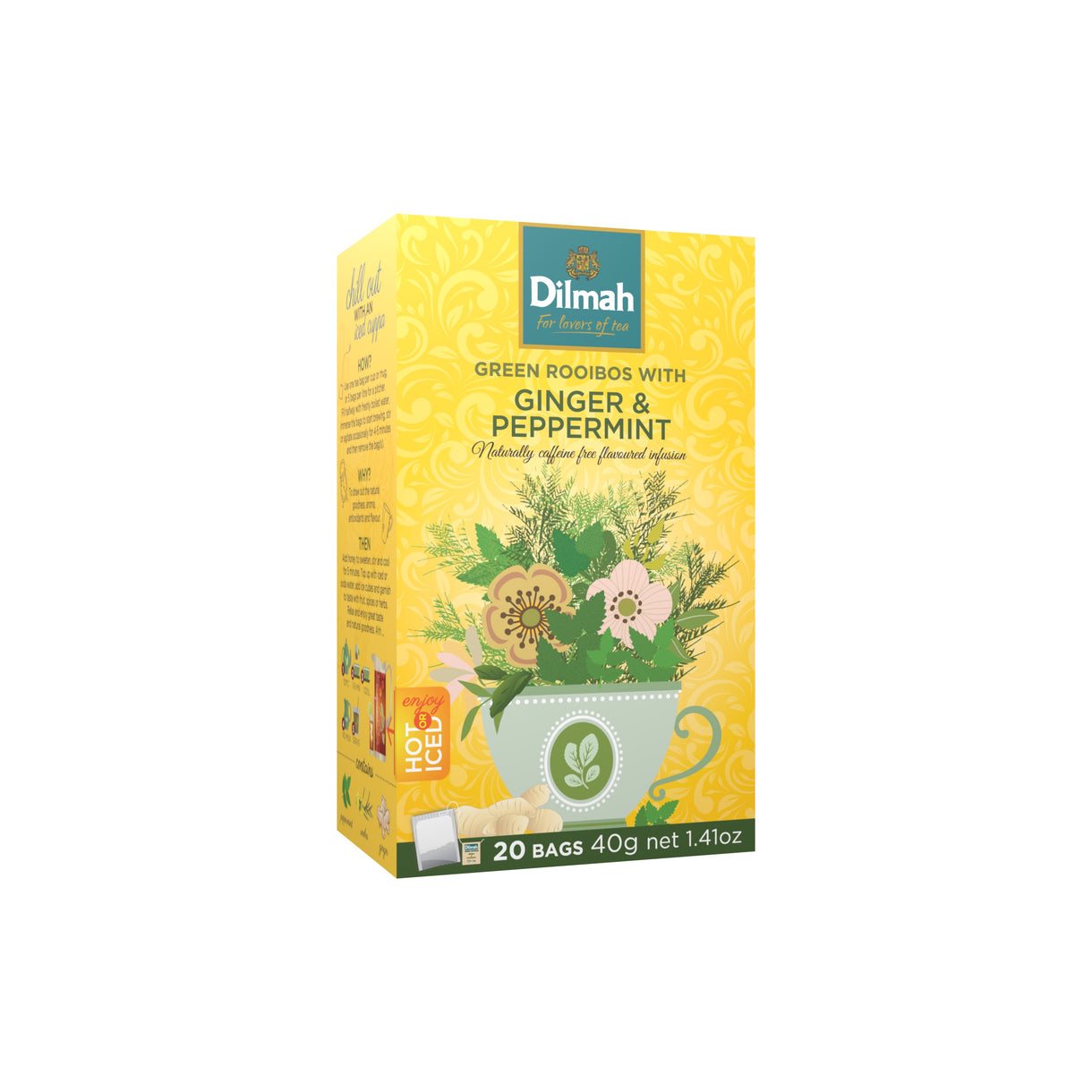 Peppermint Ginger Tea With Green Rooibos Tea Australia – Dilmah Tea ...