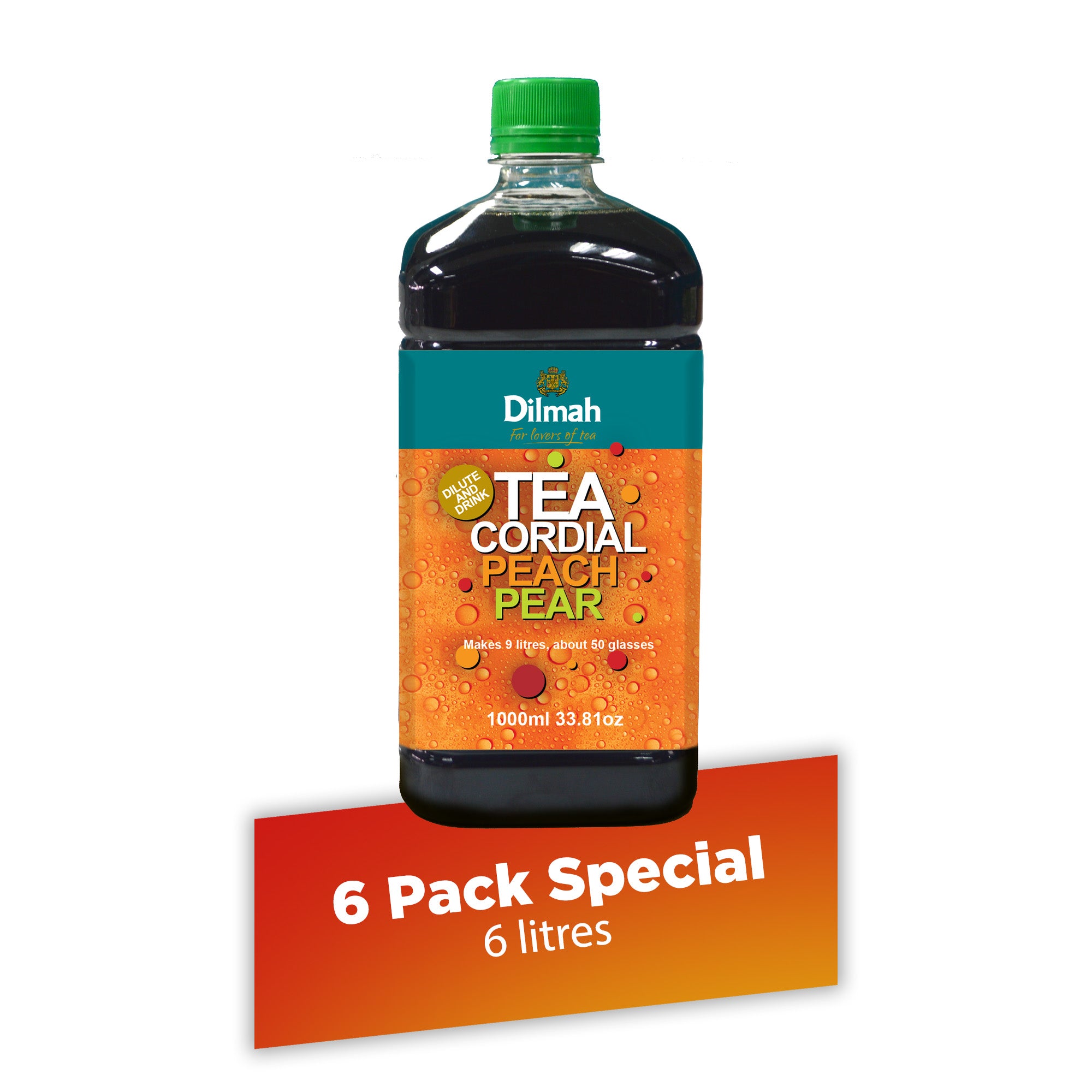 PEACH & PEAR ICED TEA CORDIAL - 6 x 1000 ML (6L CARTON) – Dilmah Tea ...